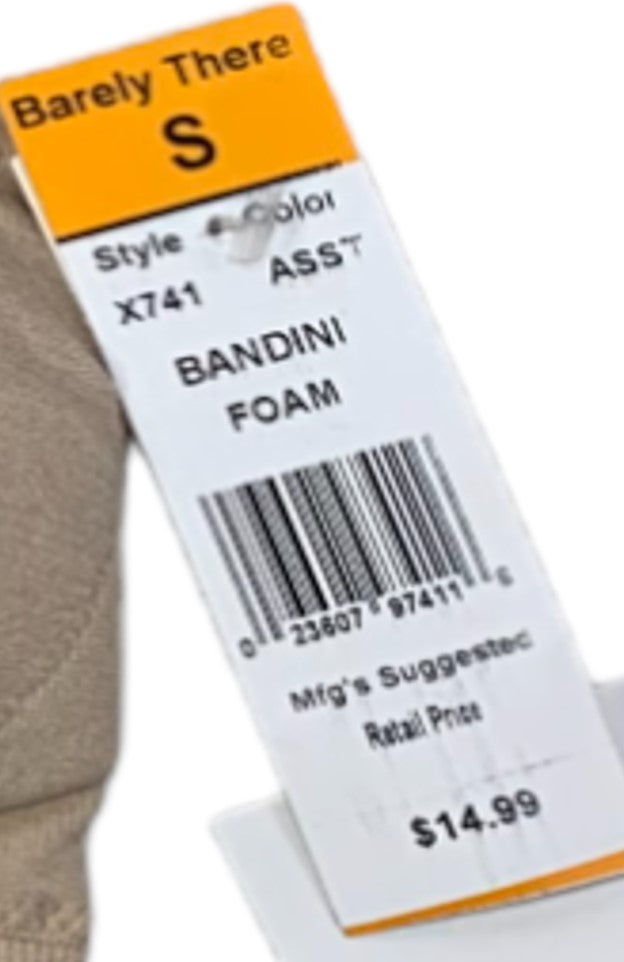 BARELY THERE LADIES BANDINI WITH FOAM PADDING 1 ON A HANGER STYLE X741 – Atlantic Wholesale