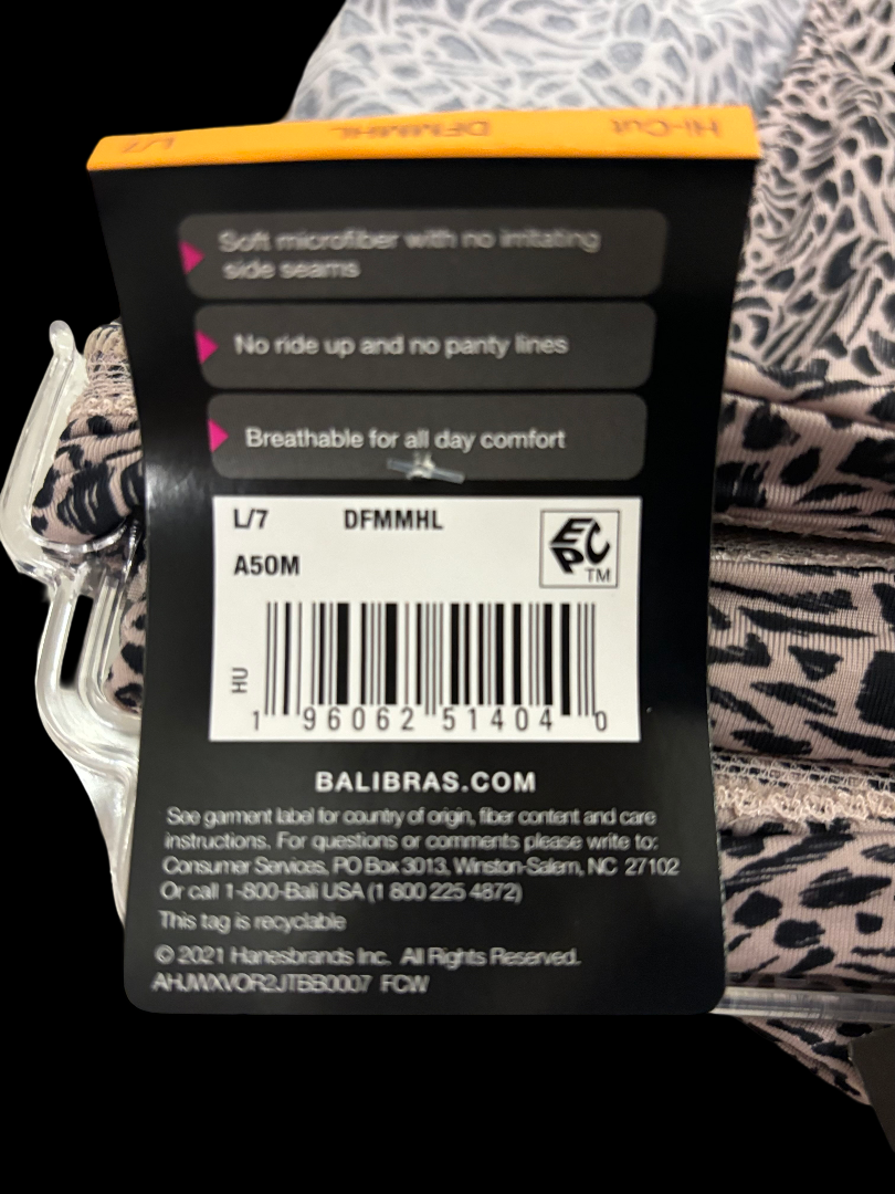 BALI LADIES ONE SMOOTH U HI CUT PANTIES STYLE DFMMHL-3 – Atlantic Wholesale
